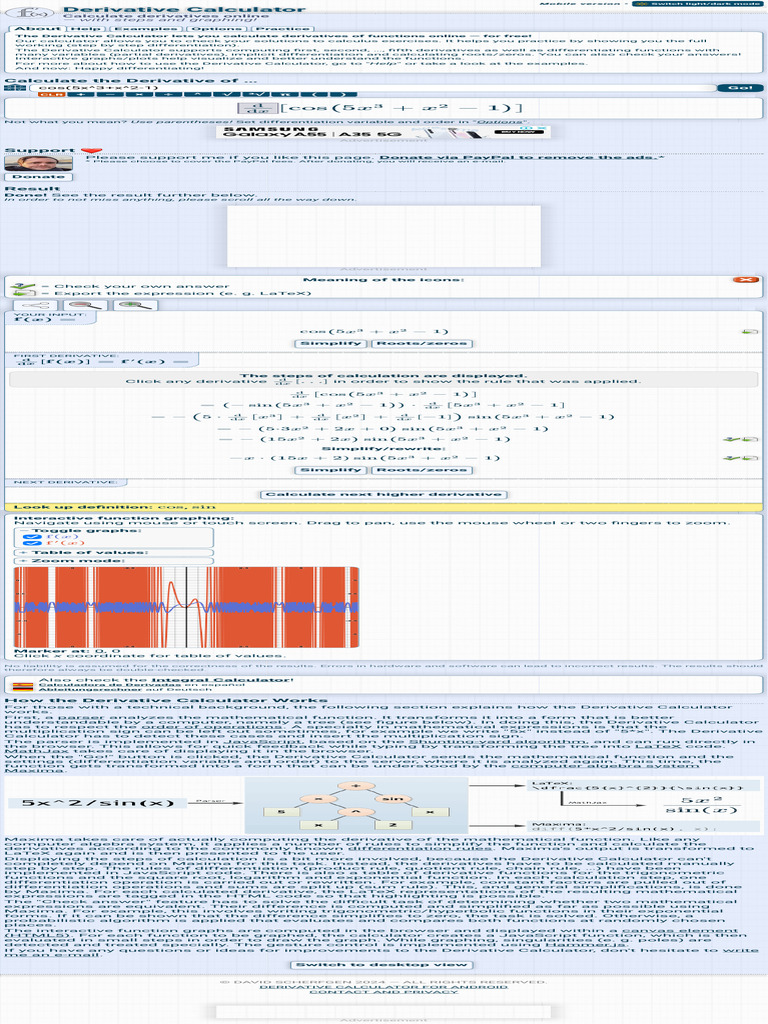 Derivative Calculator • With Steps! | PDF | Derivative | Function ...
