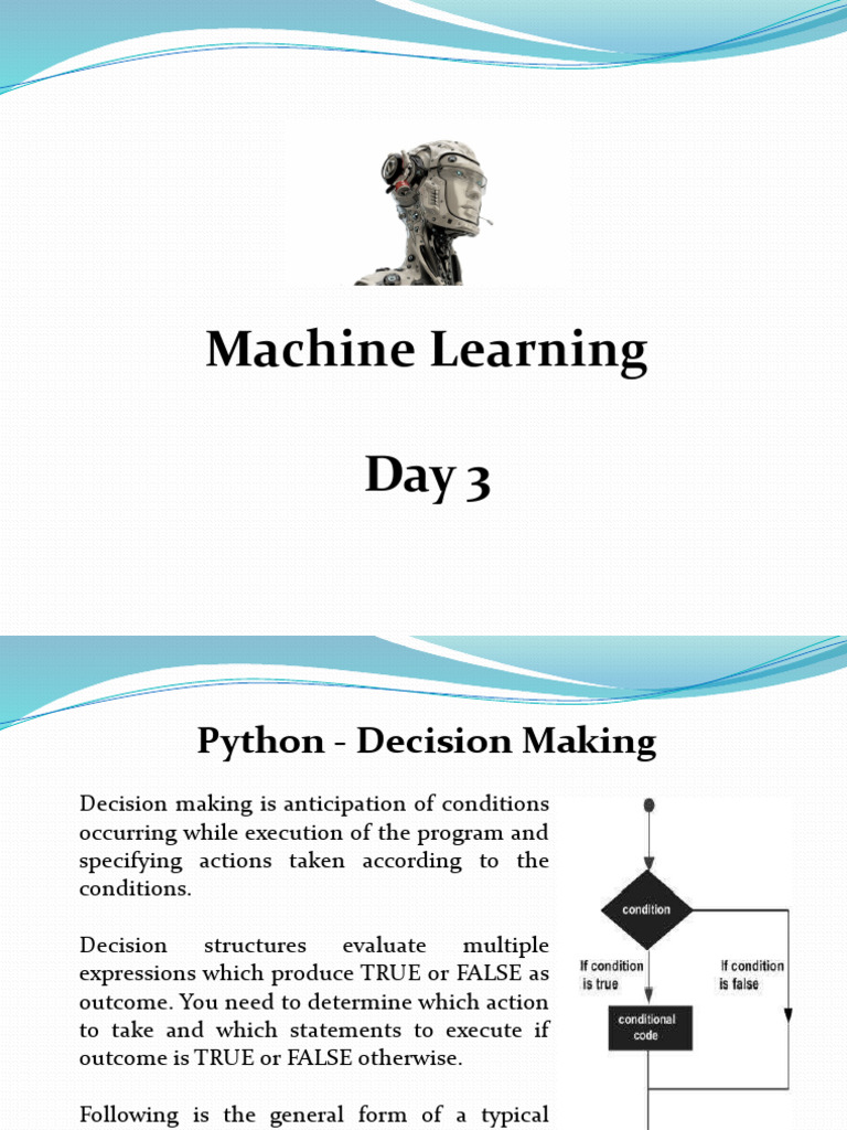 Day 3 Machine Learning | PDF | String (Computer Science) | Boolean Data Type