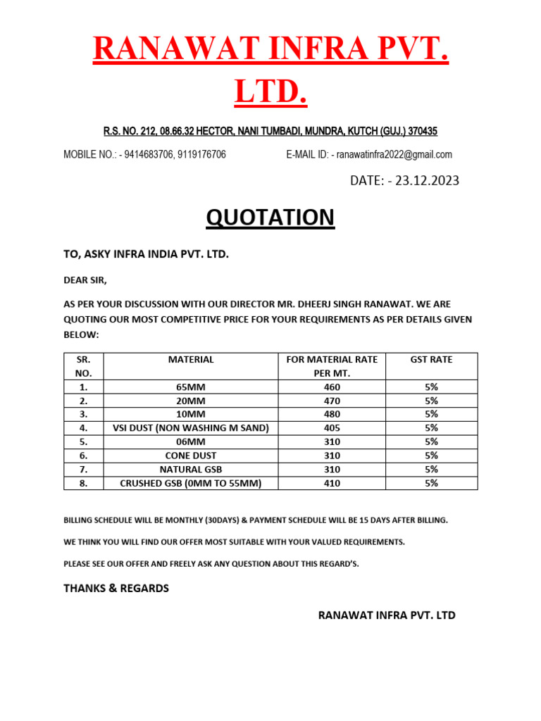 Asky Infra India LTD | PDF