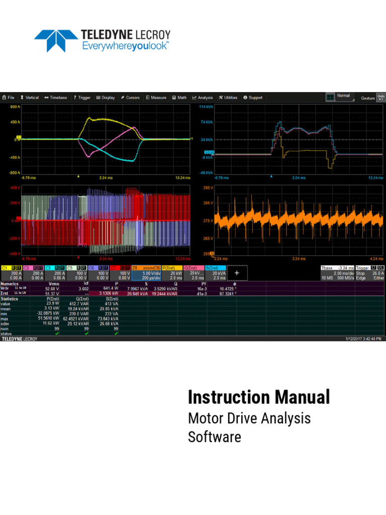 Motor Drive Analysis Software Guide | PDF | Alternating Current ...