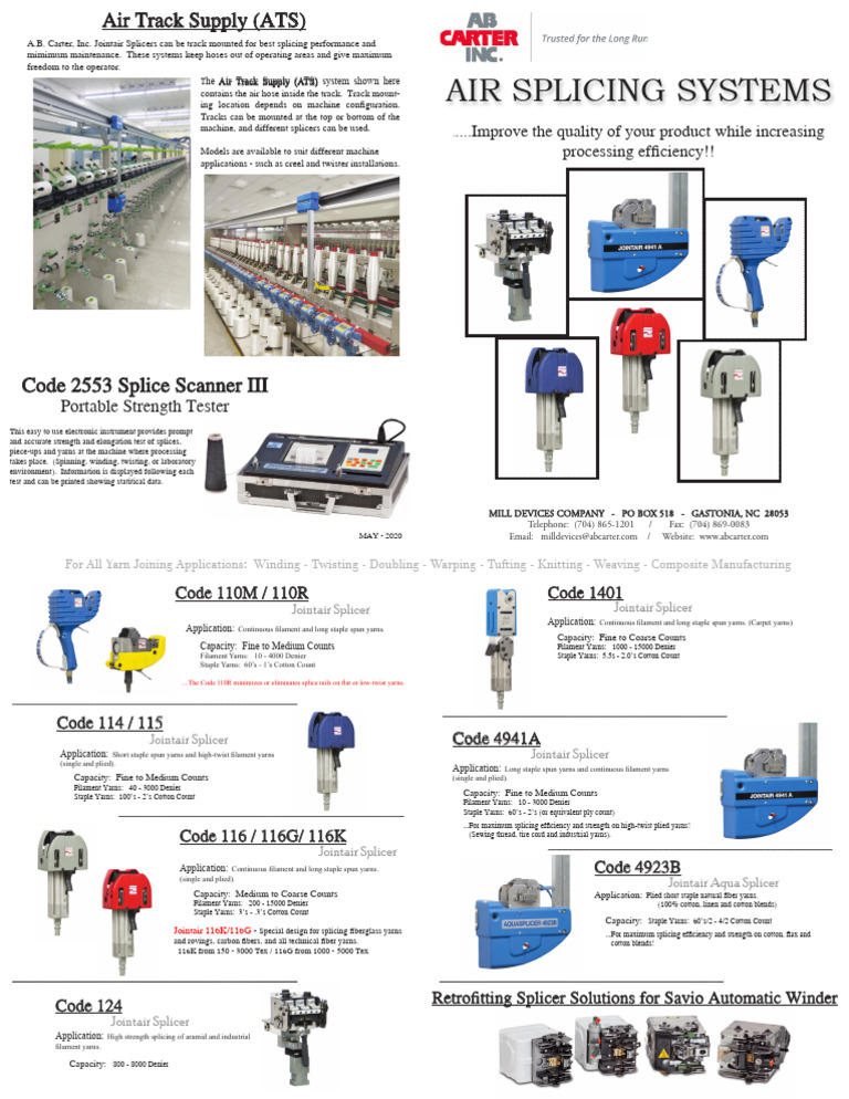 General Air Splicing | PDF | Yarn | Spinning (Textiles)