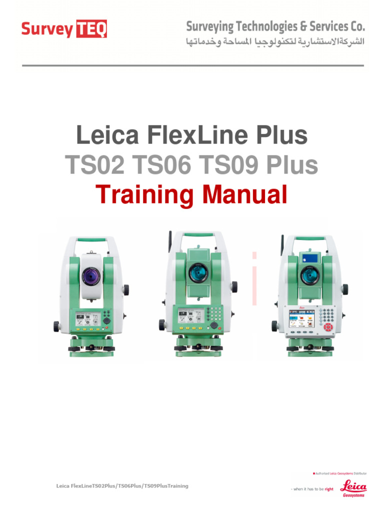 Leica TS02-TS06-TS09 Plus Training Manual v.4 | PDF