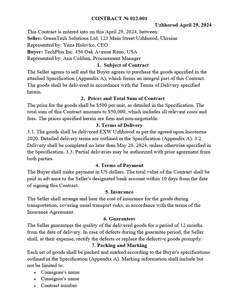 Contract | PDF | Procurement | Private Law