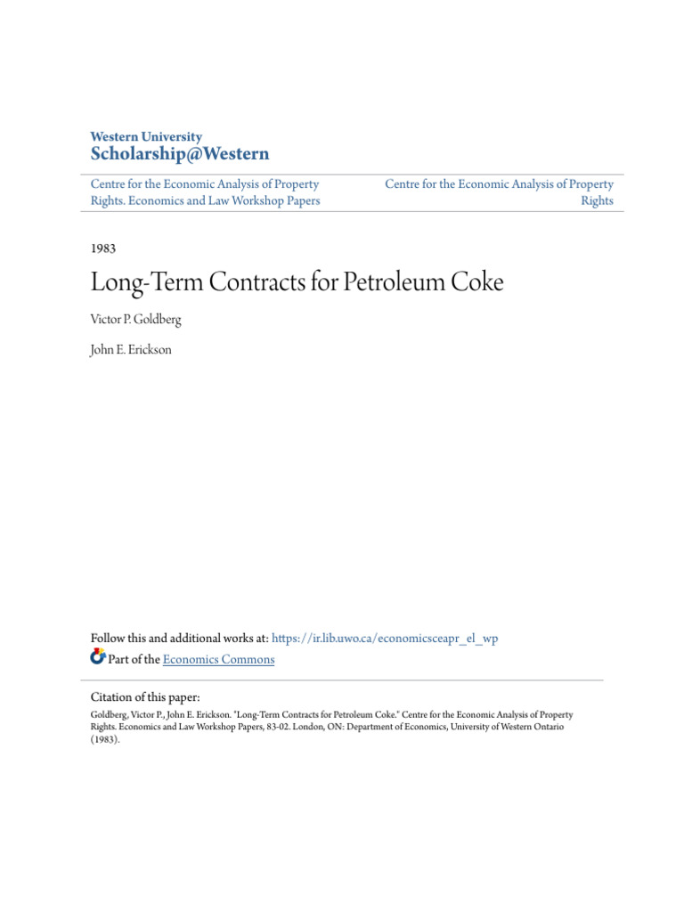 Long-Term Contracts For Petroleum Coke | PDF