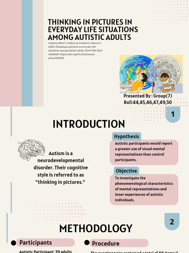 Presentation On A Research Paper Thinking in Pictures in Everyday Life ...