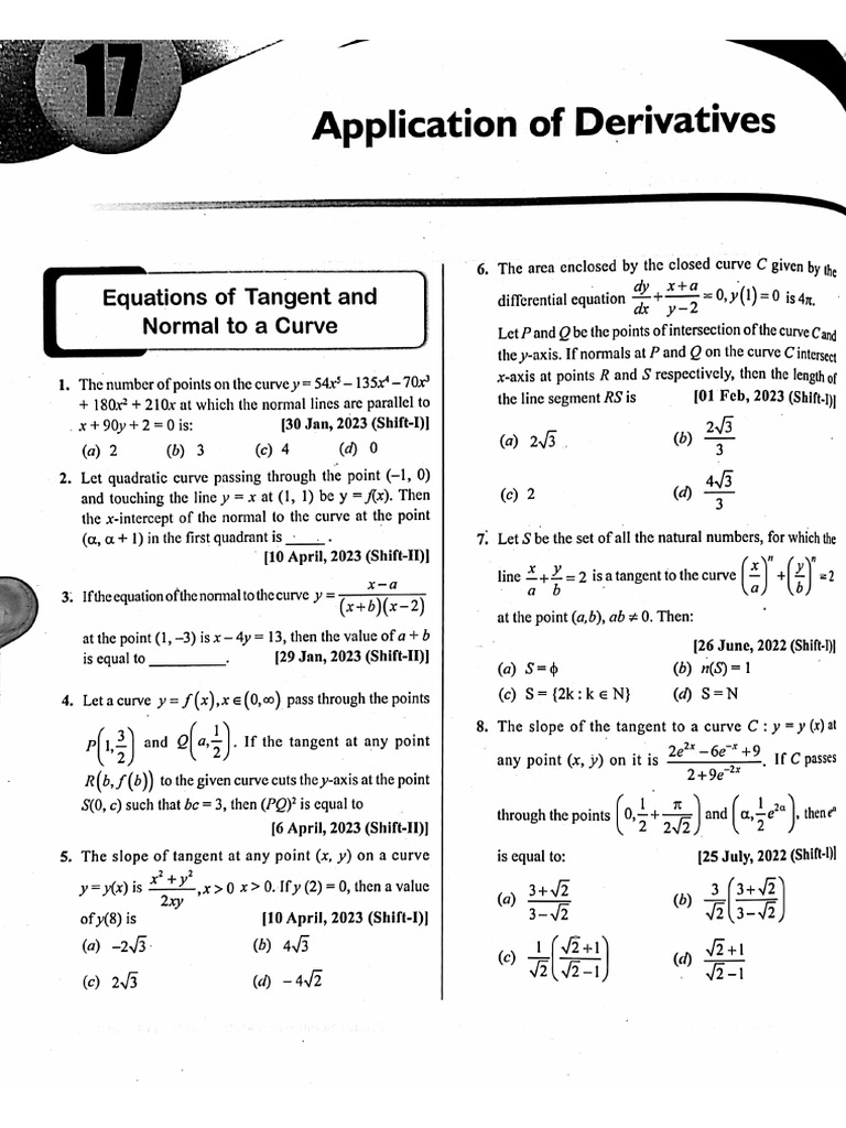 Application of Derivatives | PDF