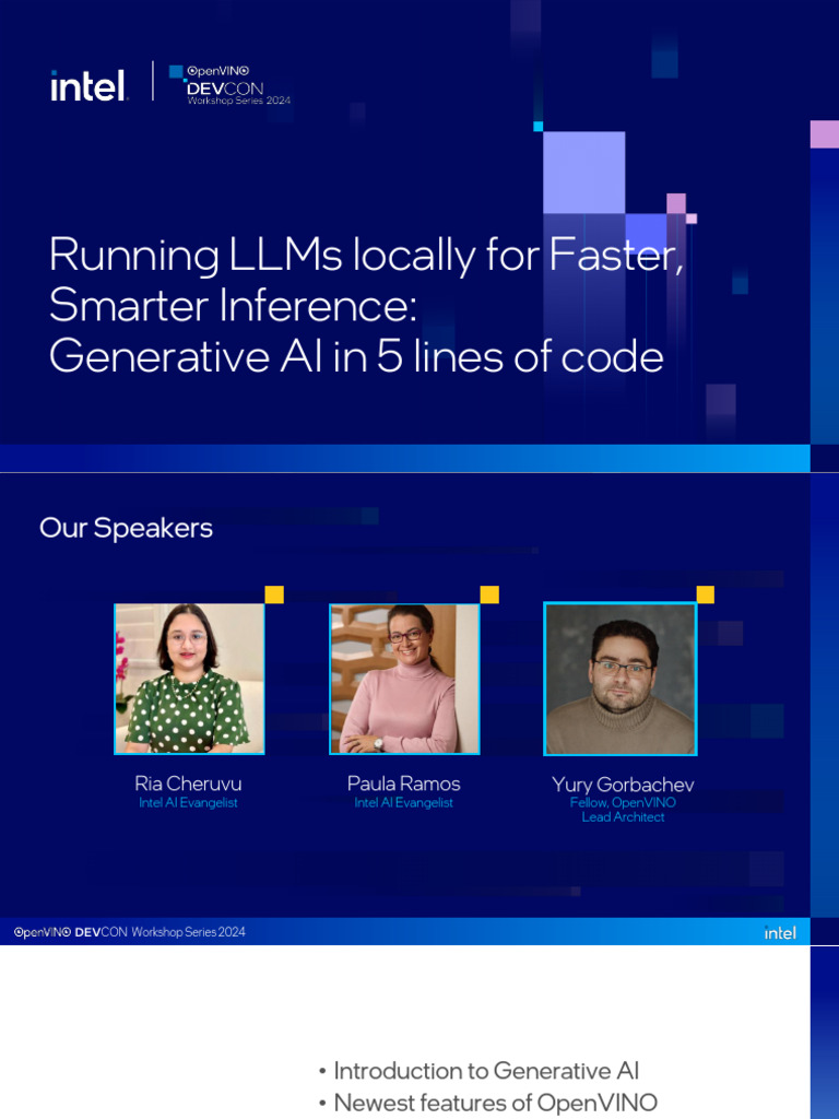 OpenVINO DevCon - Generative AI Fundamentals With OpenVINO™ | Download Free PDF | Artificial ...