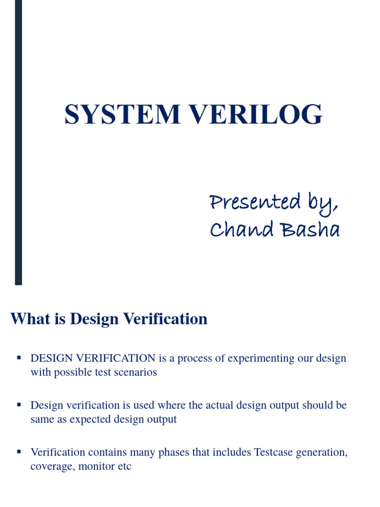 Basha System Verilog PPT | PDF | String (Computer Science) | Data Type
