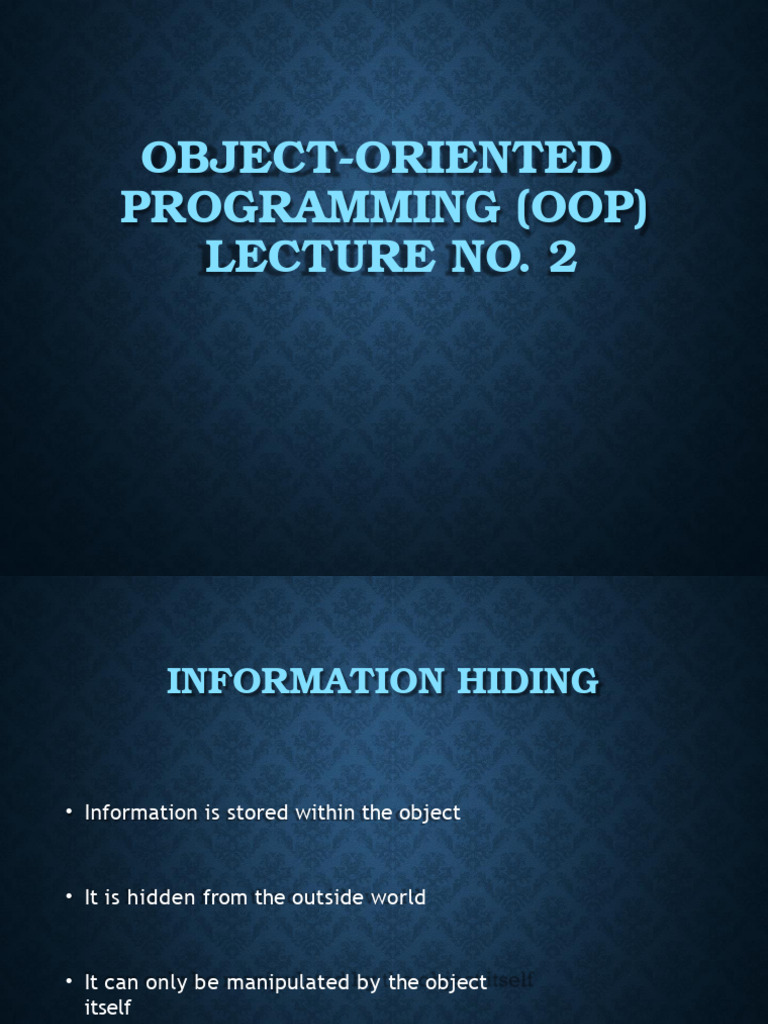 Lec 2 3 Converted | PDF | Interface (Computing) | Object (Computer Science)