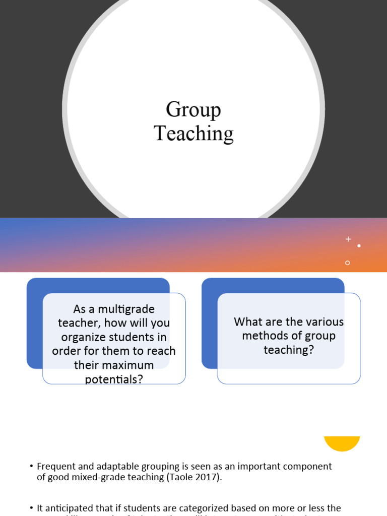 Group Teaching | PDF | Learning | Teachers
