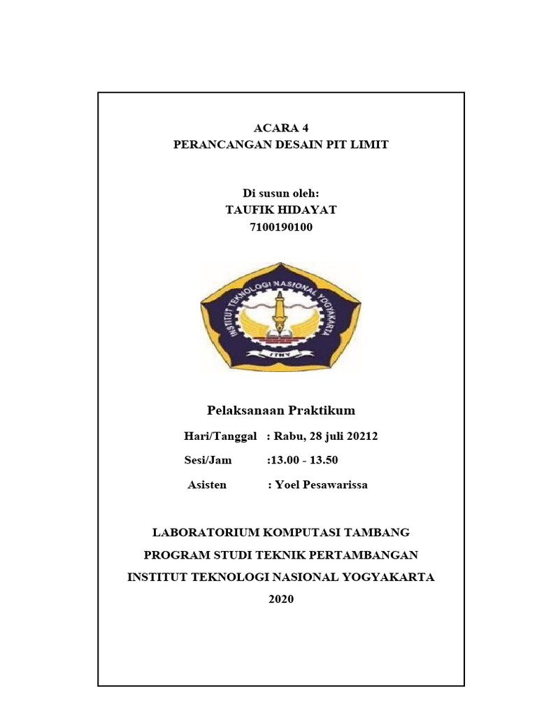 Desain Pit Limit Menggunakan 3D Mine | PDF | Komputer | Teknologi ...