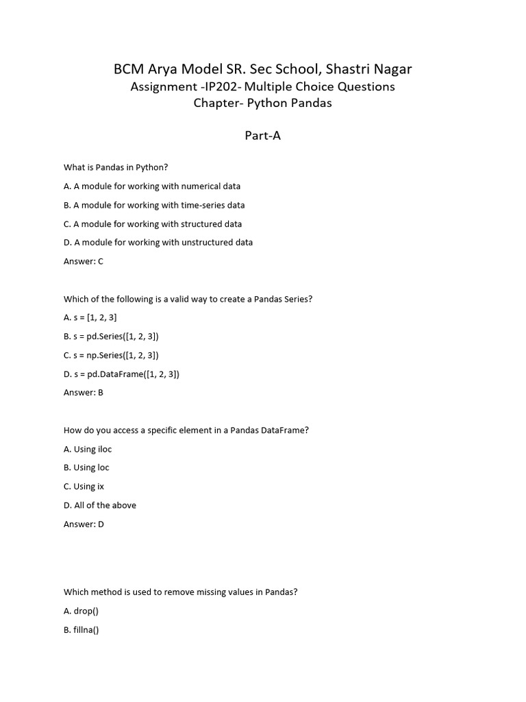 364-C-2901-Assignment IP202 Multiple Choice Questions | PDF | Data | Computer Data