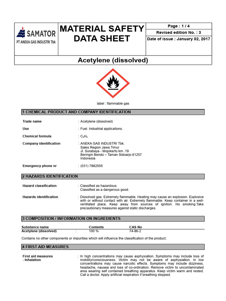 Acetylene | PDF | Combustion | Chemistry