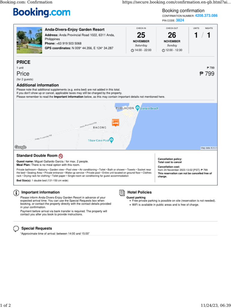 Booking.com Confirmation | PDF | Booking.Com