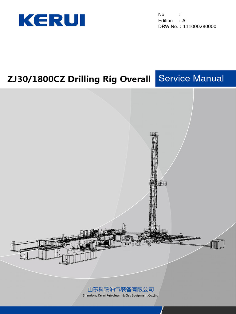 ZJ30/1800CZ Drilling Rig Service Manual | PDF | Axle | Drilling Rig
