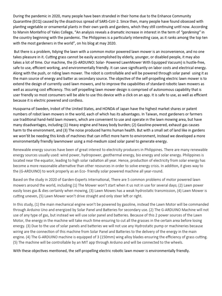 INTRODUCTION G6 | PDF | Lawn Mower | Nature