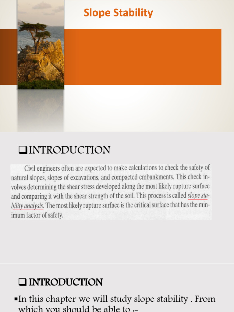 Slope Stability | PDF | Soil Mechanics | Landslide
