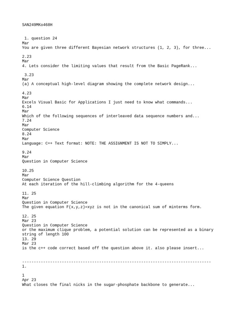 Chegg Answer | Download Free PDF | Computer Programming | Computing