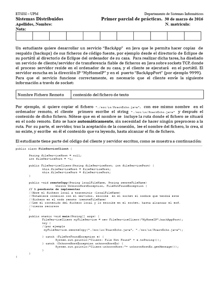 1516 Feb PR Solucion | PDF | Java (lenguaje de programación) | Protocolos de red
