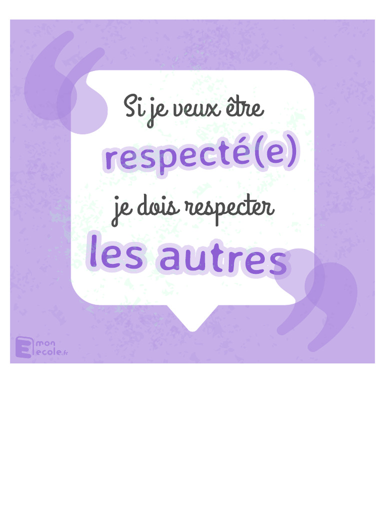 Respecter Les Autres | PDF