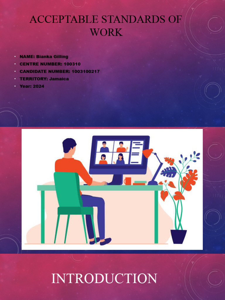 Acceptable Standards of Work | PDF