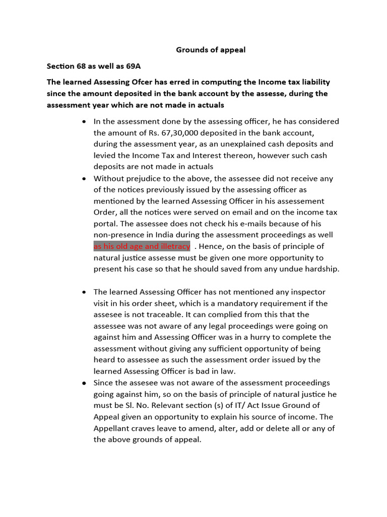 Grounds of Appeal | PDF