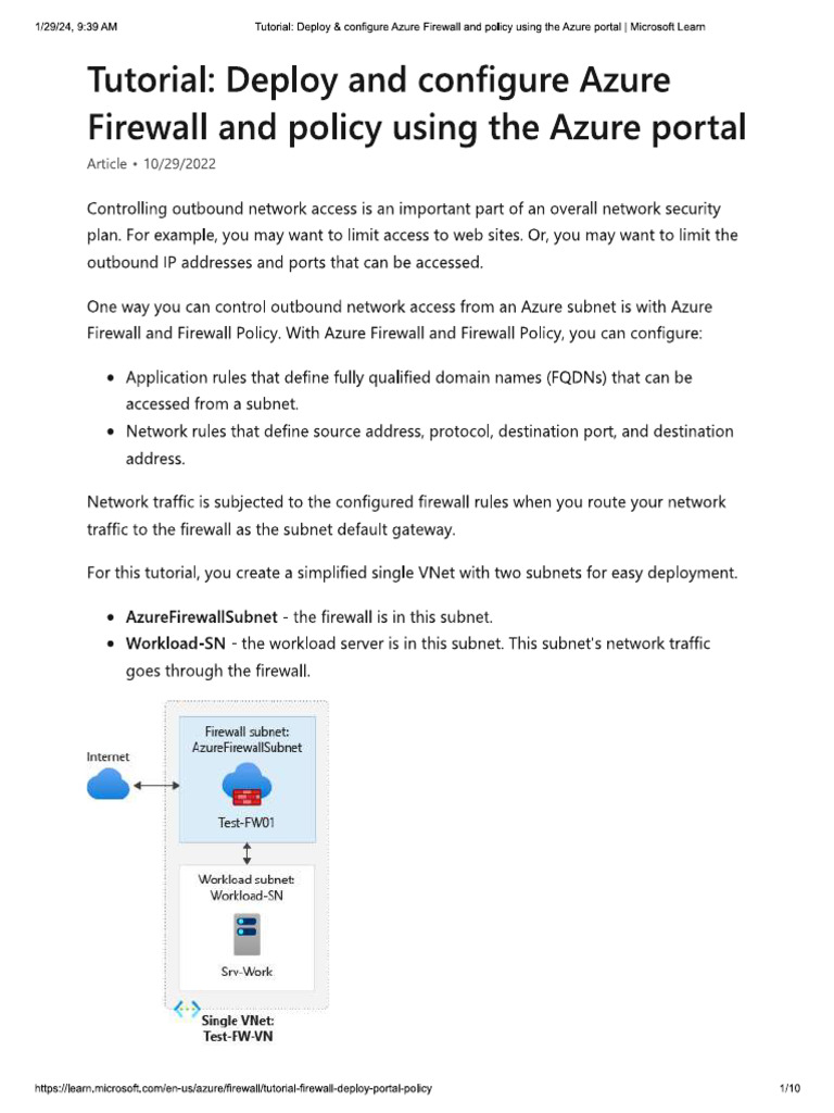 Azure Firewall | PDF