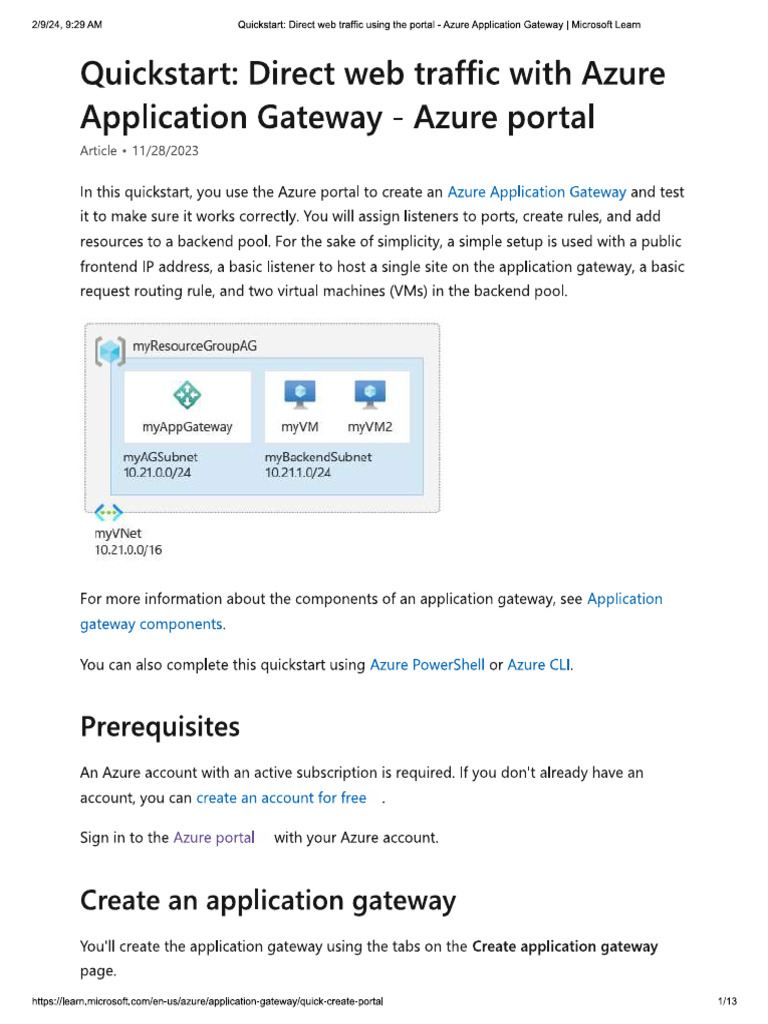 Application Gateway LAB | PDF