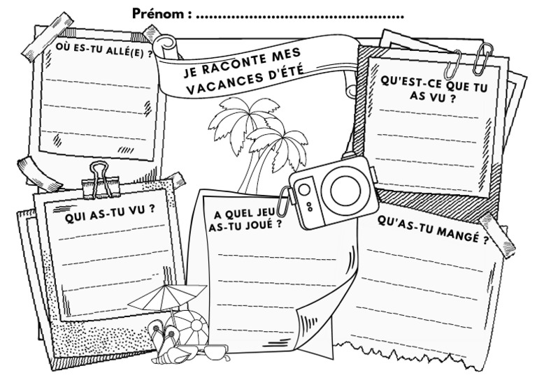 Récit de mes vacances d'été | PDF