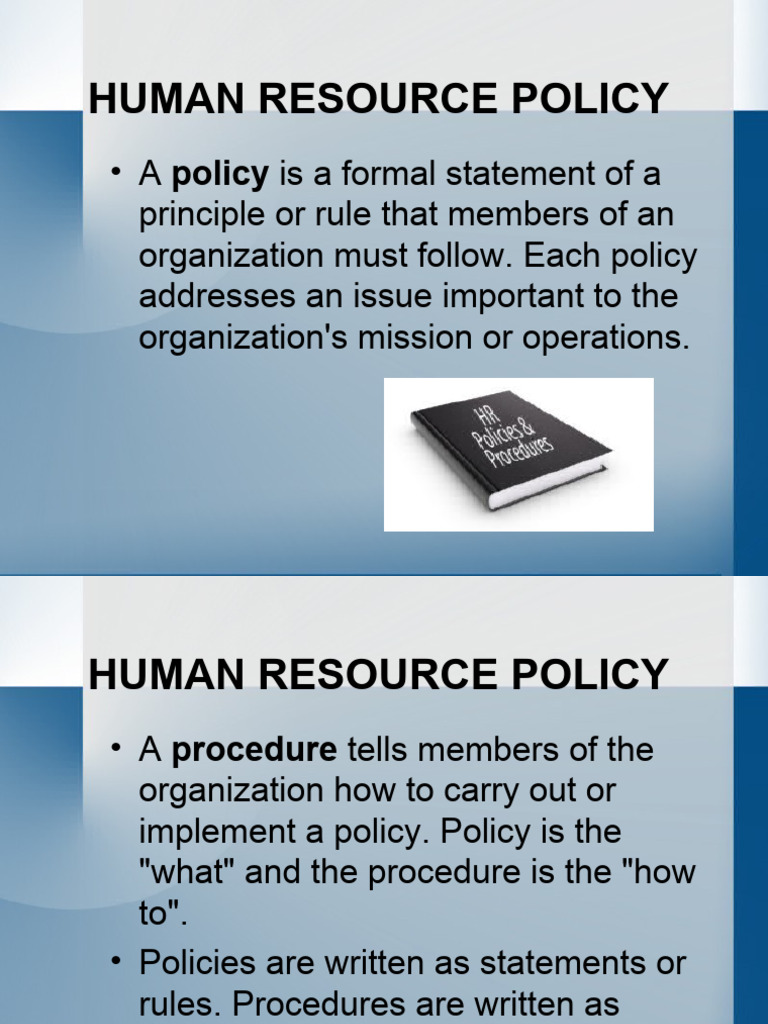 POLICY OF HRM | PDF | Human Resource Management | Policy