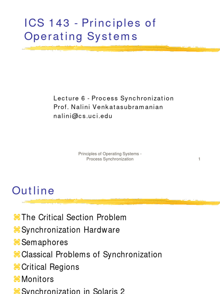 6.process synchronization | PDF | Software Engineering | Computer Science