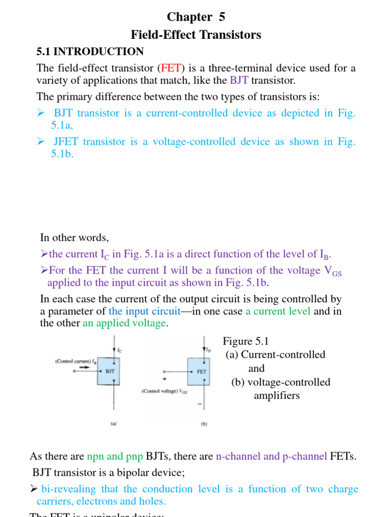 Fets Pdf Field Effect Transistor Bipolar Junction Transistor