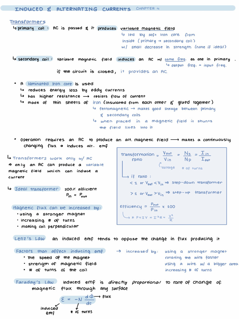Physics Chapter 4 Notes - H | PDF