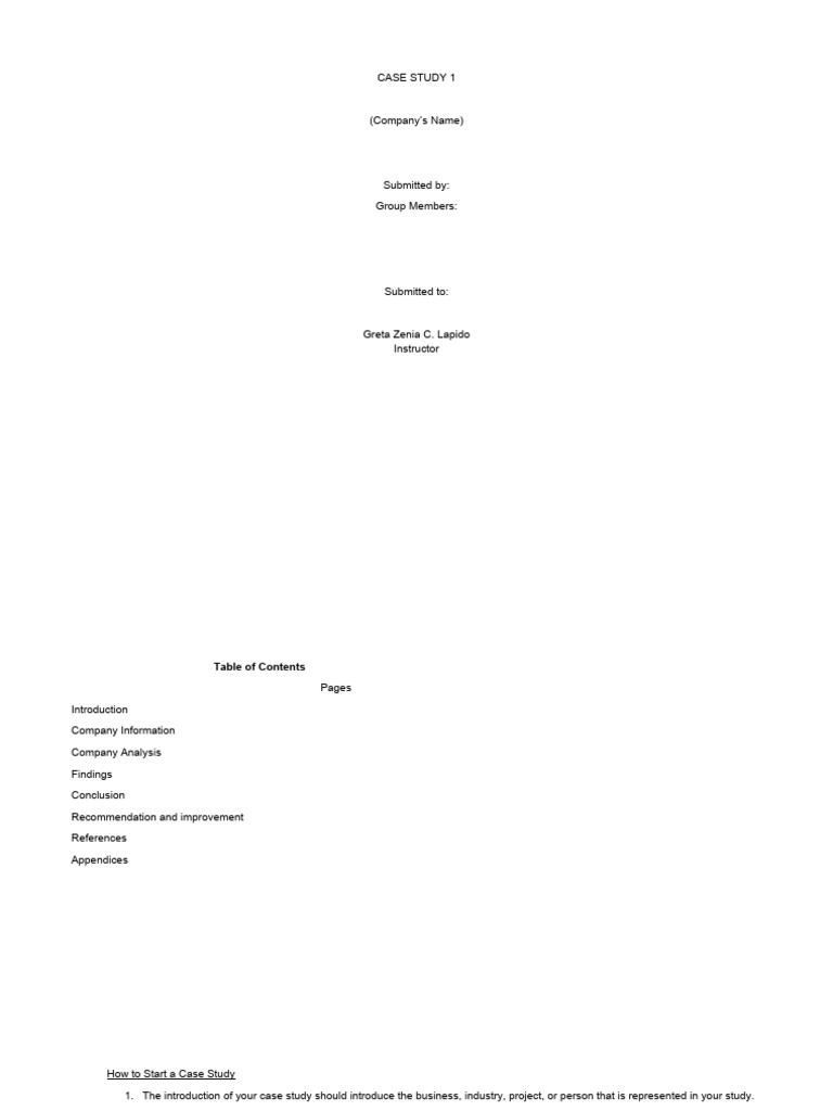 Case-Study-sample-format | PDF | Human Communication | Business