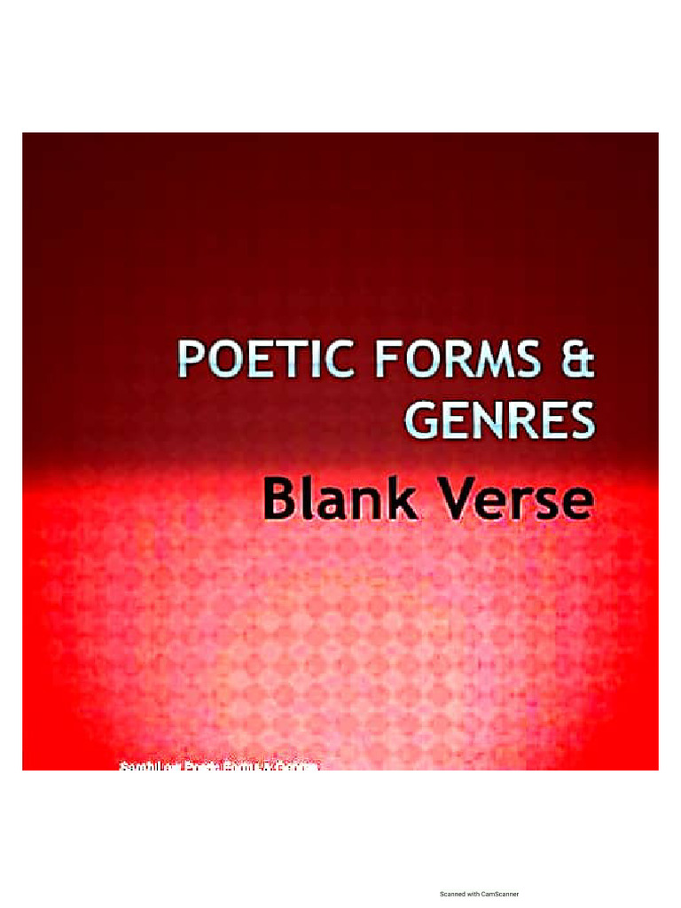 Blank Verse | PDF