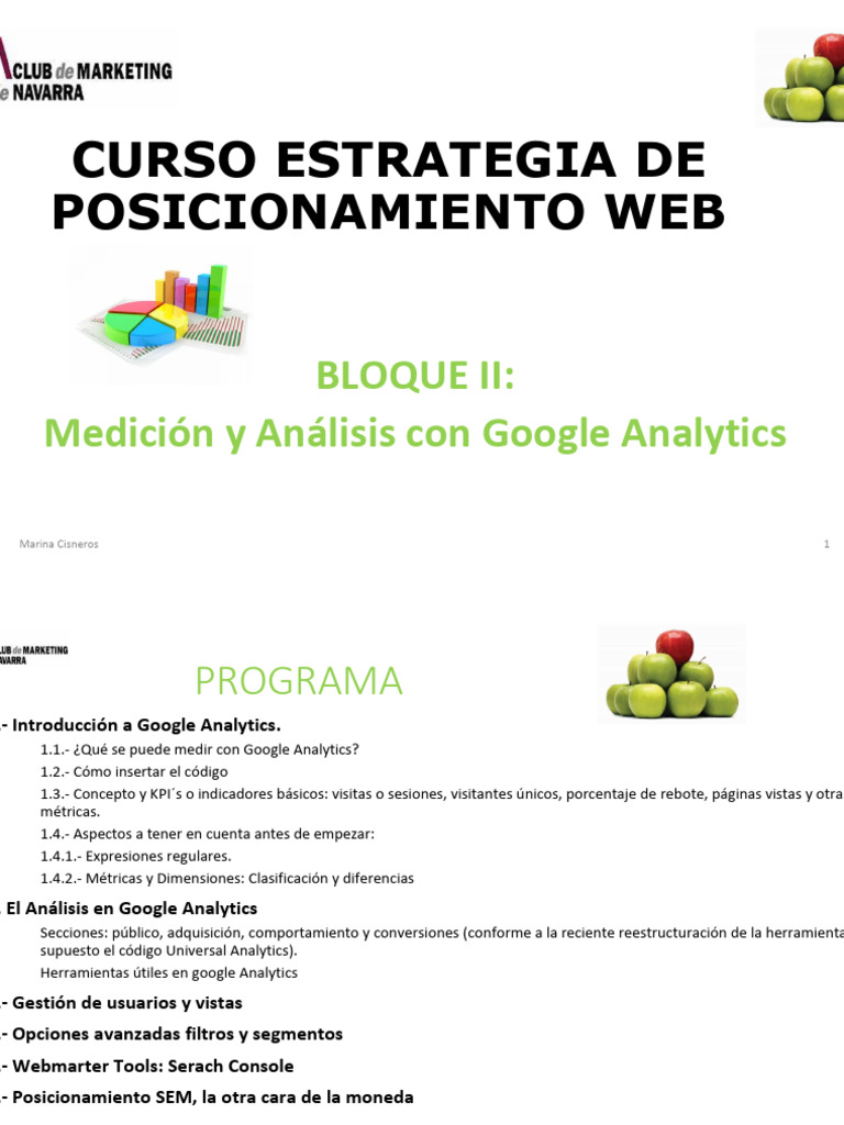 Presentacion SEO - Bloque2 - Analitica Web | PDF | Posicionamiento en buscadores | Red mundial