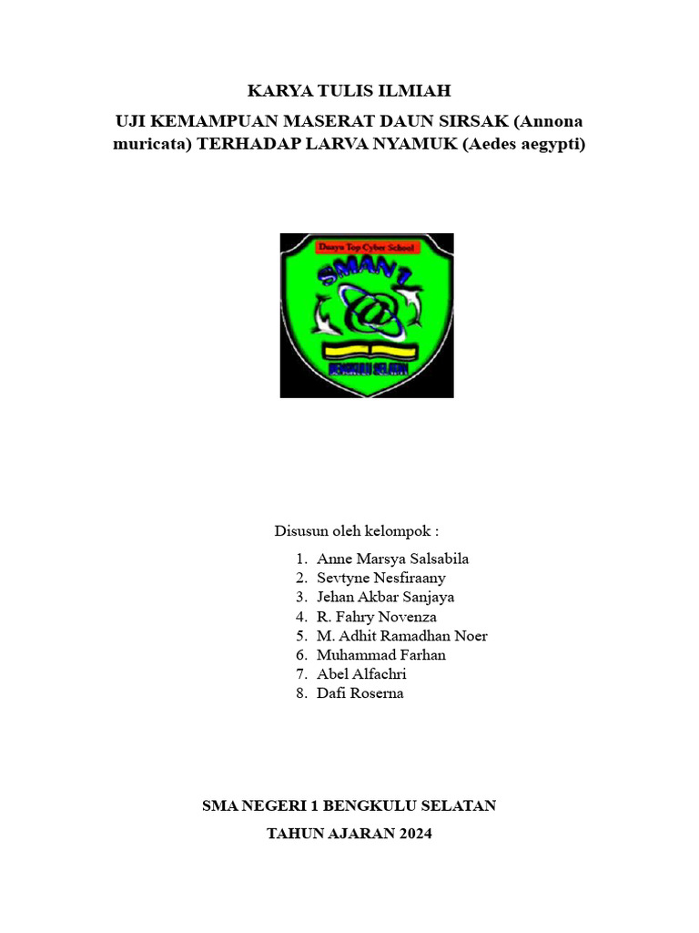KARYA TULIS ILMIAH Ipa XI IPS 1 | PDF
