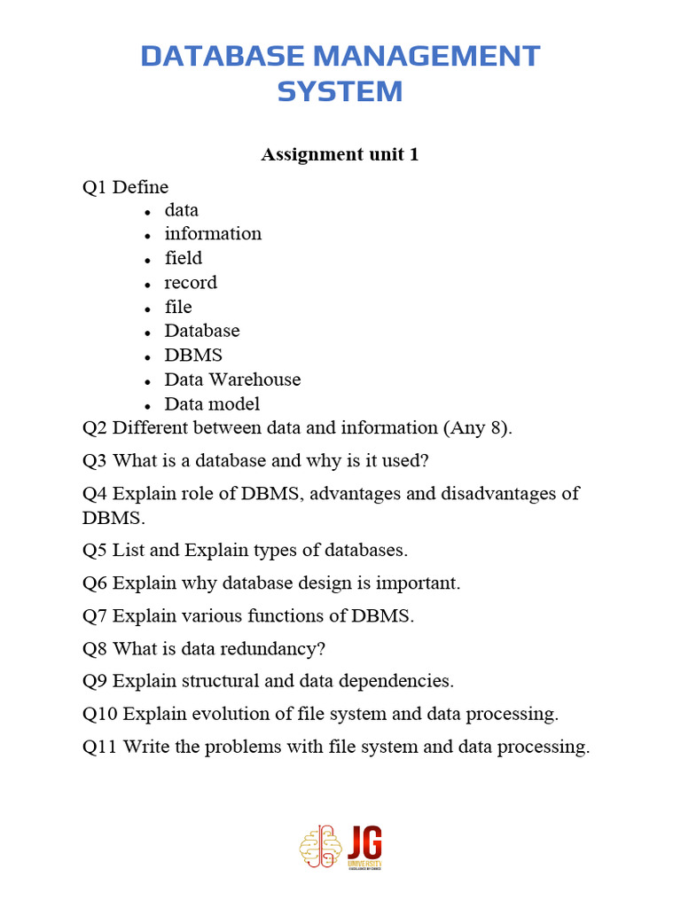 Assignment - Unit 1 | PDF
