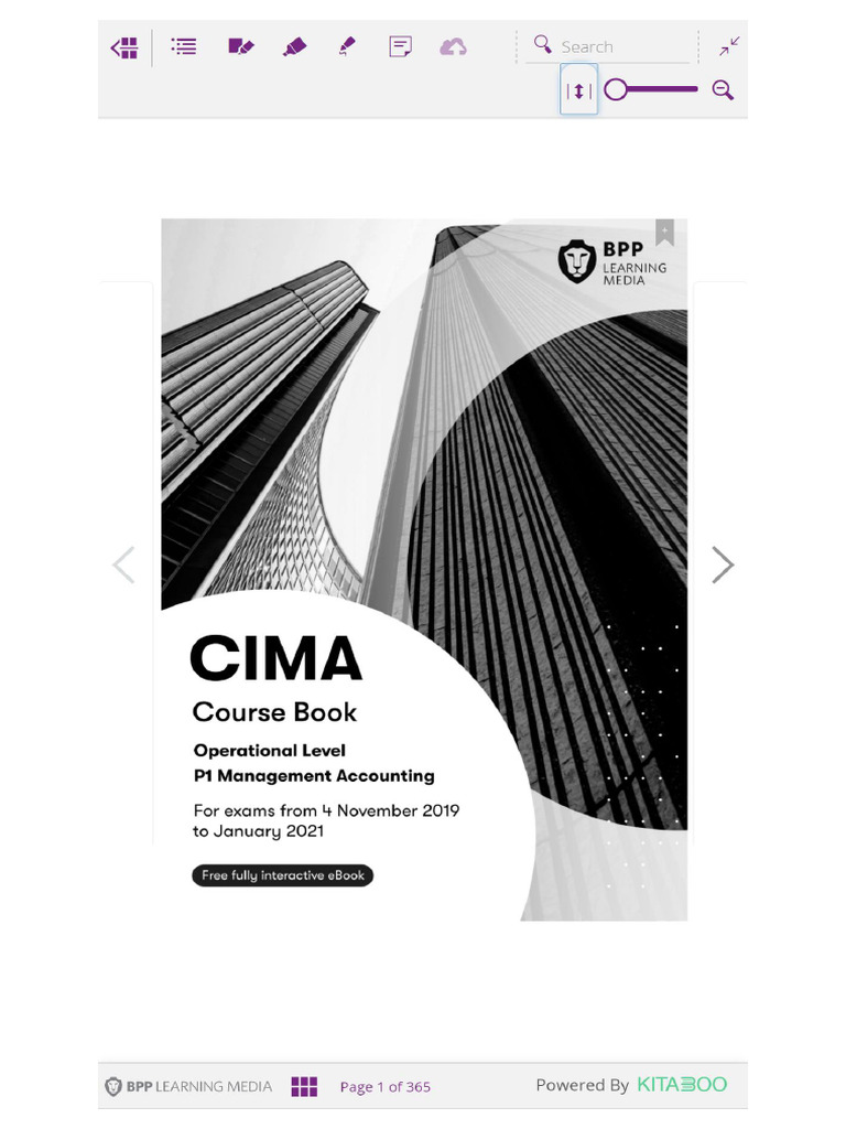 CIMA Course Book Operational Level P1 Management Accounting - Full ...
