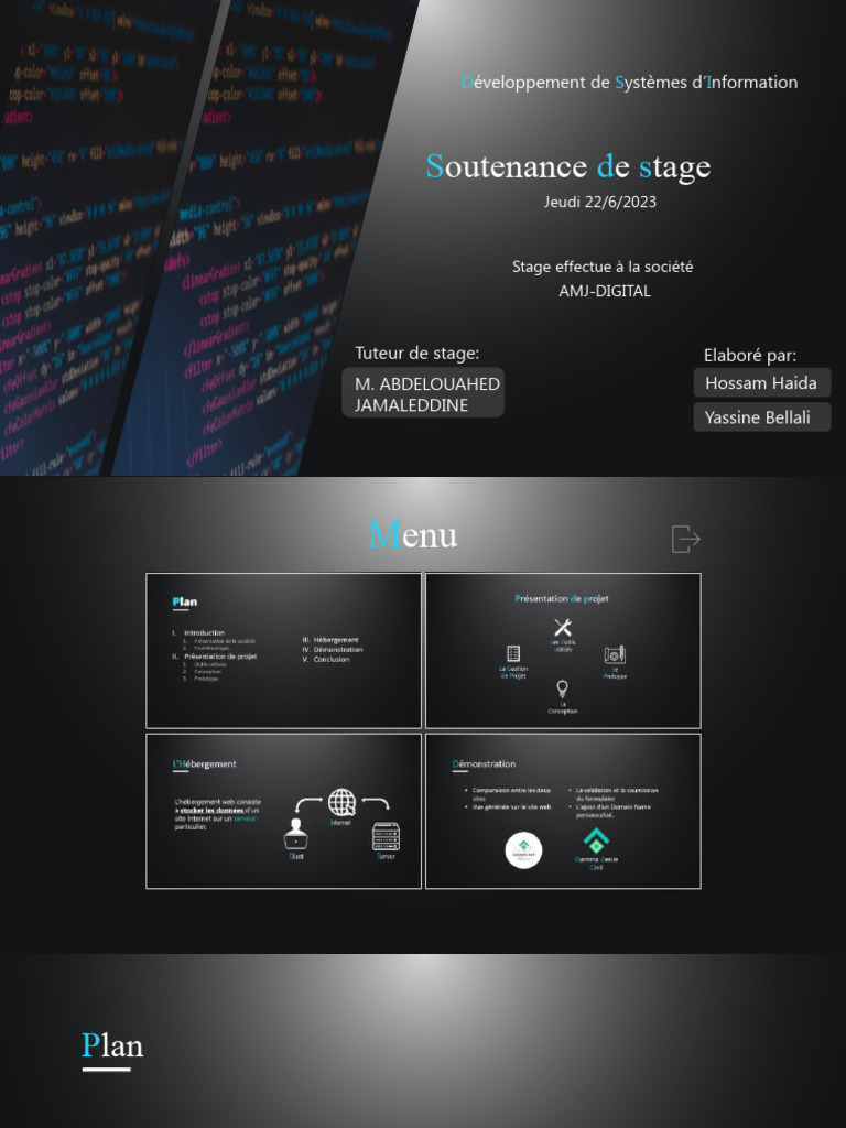 Soutenance de stage chez AMJ-DIGITAL | PDF | Théorie des systèmes | Logiciel