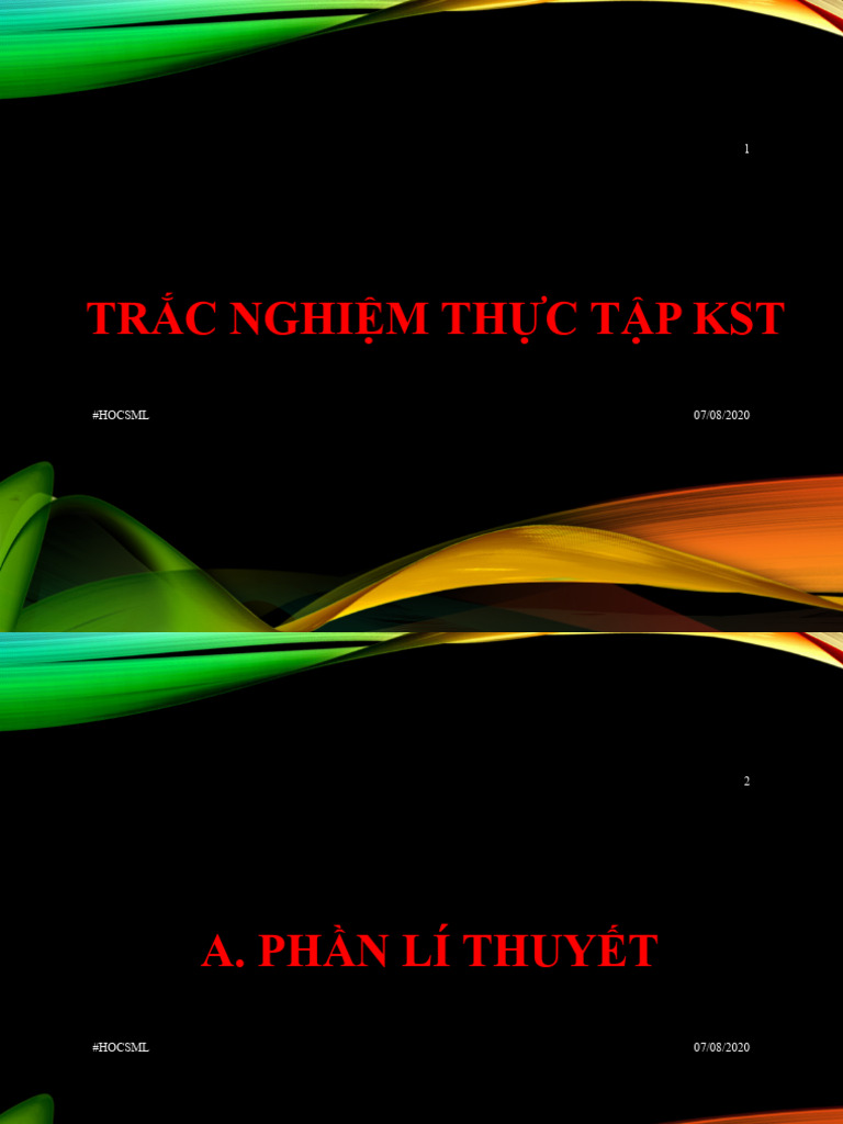 Trắc Nghiệm Thực Tập Kst 2020 | PDF