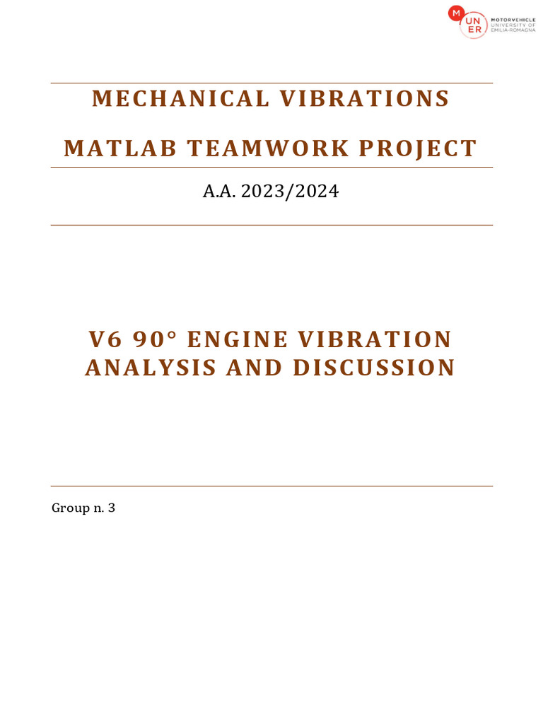 V6 90° Engine Vibration Analysis | PDF | Eigenvalues And Eigenvectors | Matrix (Mathematics)