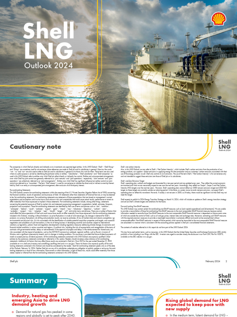 Shell LNG Outlook 2024 Summary | PDF | Natural Gas | Liquefied Natural Gas