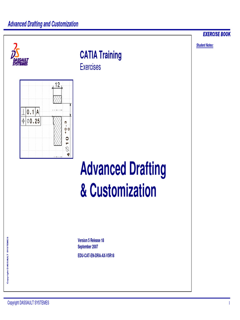 CATIA V5 - Advance Drafting and Custom Exer | Download Free PDF ...