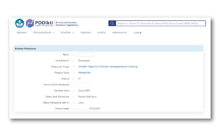 CONTOH PPDIKTI | PDF