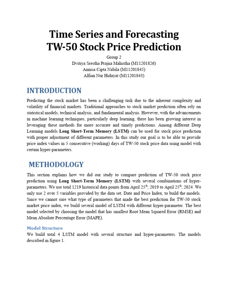 Time Series and Forecasting (Assignment 2) | PDF | Prediction | Forecasting Time Series and Forecasting (Assignment 2) | PDF | Prediction | Forecasting