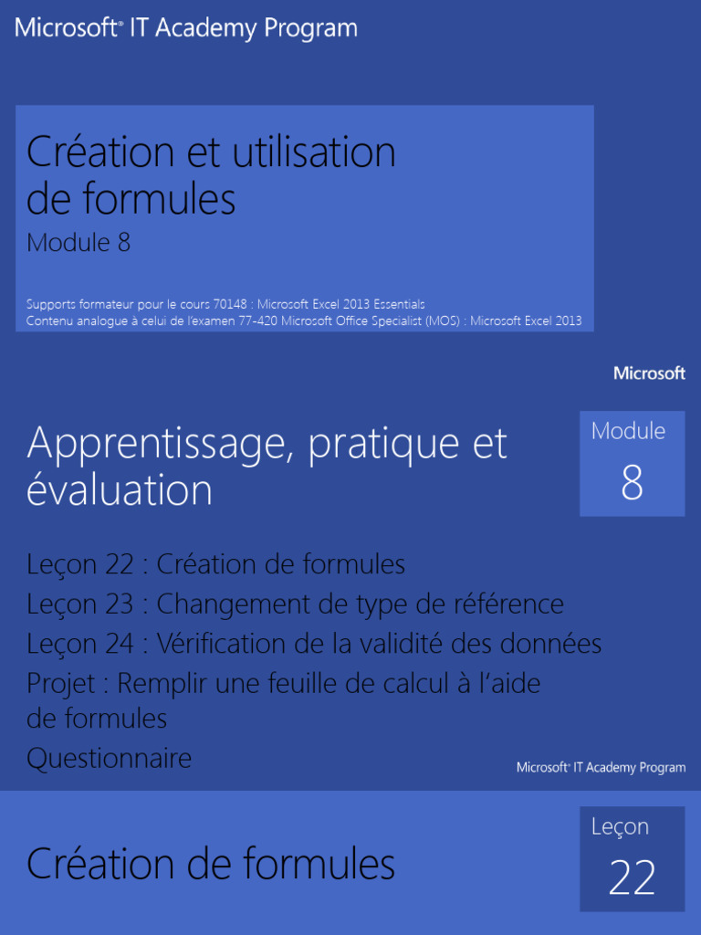 formules excel | PDF | Microsoft Excel | Feuille de calcul