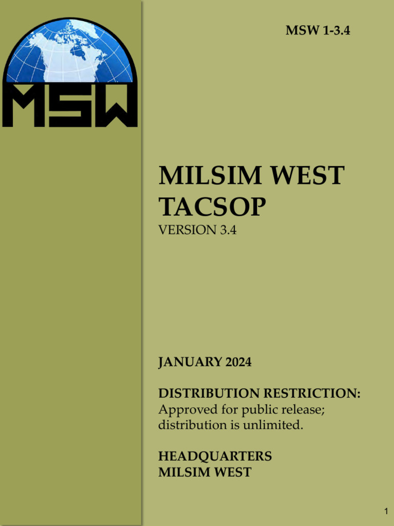 MSW Tacsop 3.4 | PDF | Ballistics | Firearms