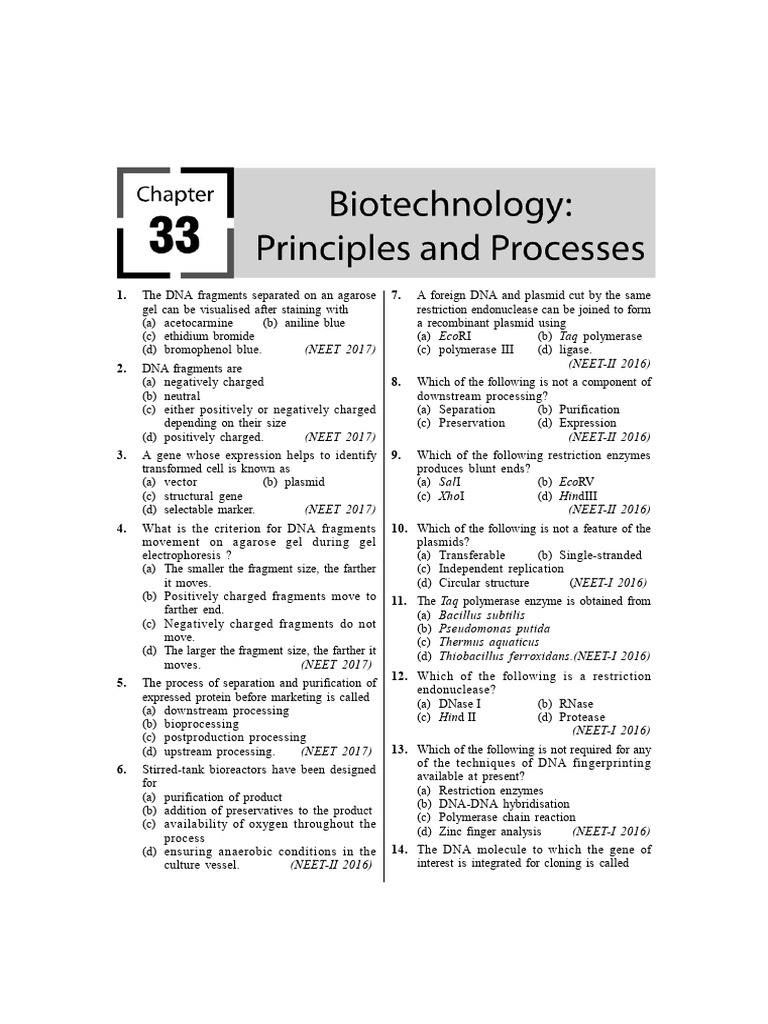 Biotechnology Principle and Process | PDF | Plasmid | Molecular Cloning