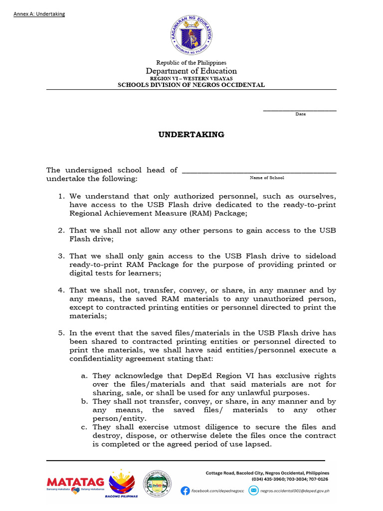 2 Attachments A - Undertaking | PDF | Justice | Crime & Violence